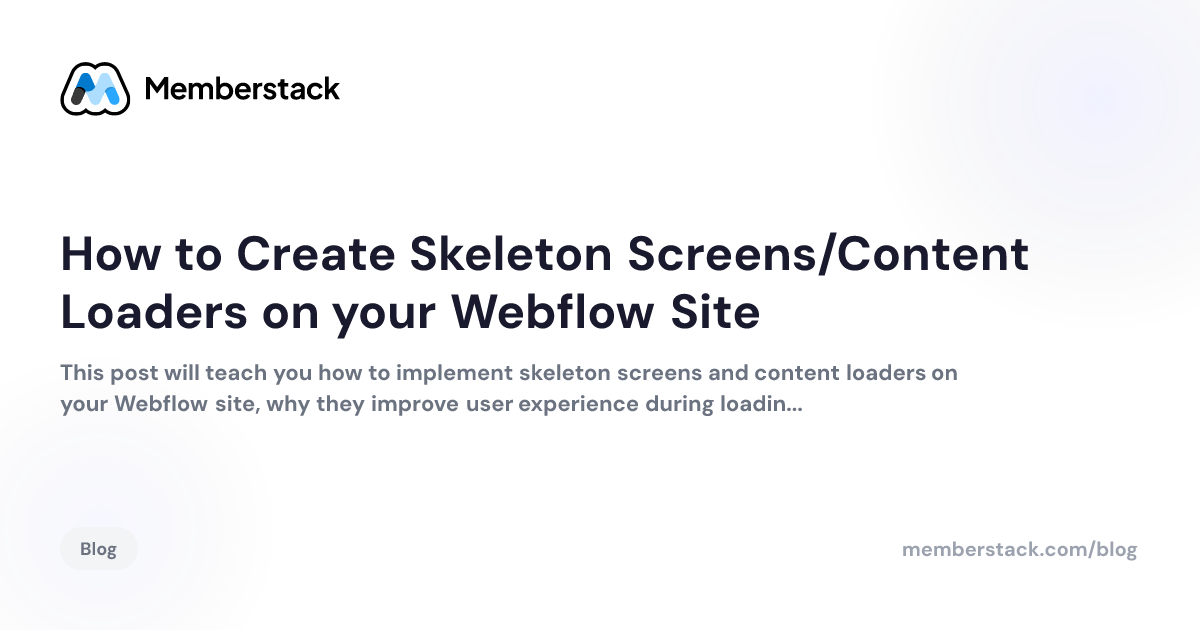 How to Create Skeleton Screens/Content Loaders on your Webflow Site ...